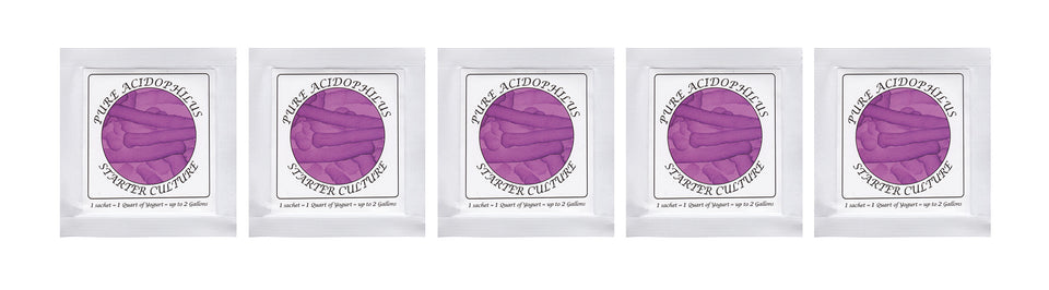 Yogurt Starter Cultures - Pack of 5 Freeze-dried Culture Sachets ...
